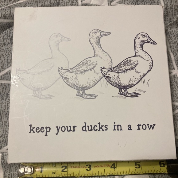 Wall Decor | Keep Your Ducks In A Row Wall Art 6x6 | Poshmark